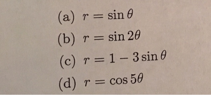 Solved Sketch the polar curves by plotting points r = sin | Chegg.com