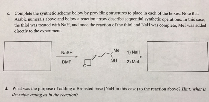 Solved Complete the synthetic scheme below by providing | Chegg.com