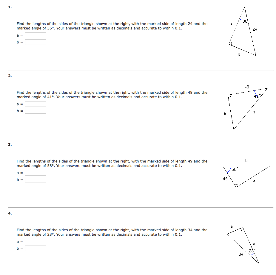Solved Find the lengths of the sides of the triangle shown | Chegg.com