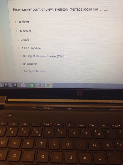 Solved From server point of view, skeleton interface looks | Chegg.com