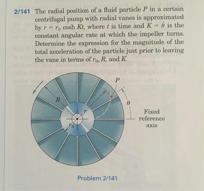 Solved The radial position of a fluid particle P in a | Chegg.com