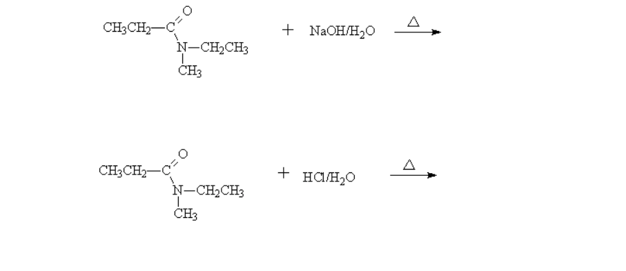 Solved CH3CH2-O NaOH/H20 N-CH2CH3 CH3 N-CH2CH3 CH3 | Chegg.com