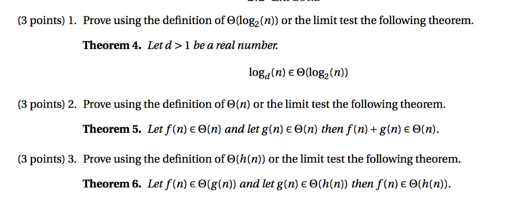 Solved Prove using the definition of Theta(log_2 (n)) or the | Chegg.com