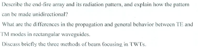 Solved Describe the end-fire array and its radiation | Chegg.com