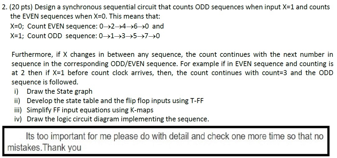 Solved Design a synchronous sequential circuit that counts | Chegg.com