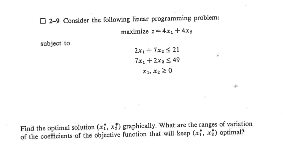 Solved Consider the following linear programming problem: | Chegg.com