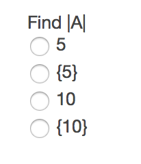 Solved Find A O (5) 10 O {10} | Chegg.com