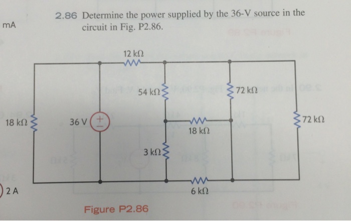 Solved Determine the power supplied by the 36-V source in | Chegg.com