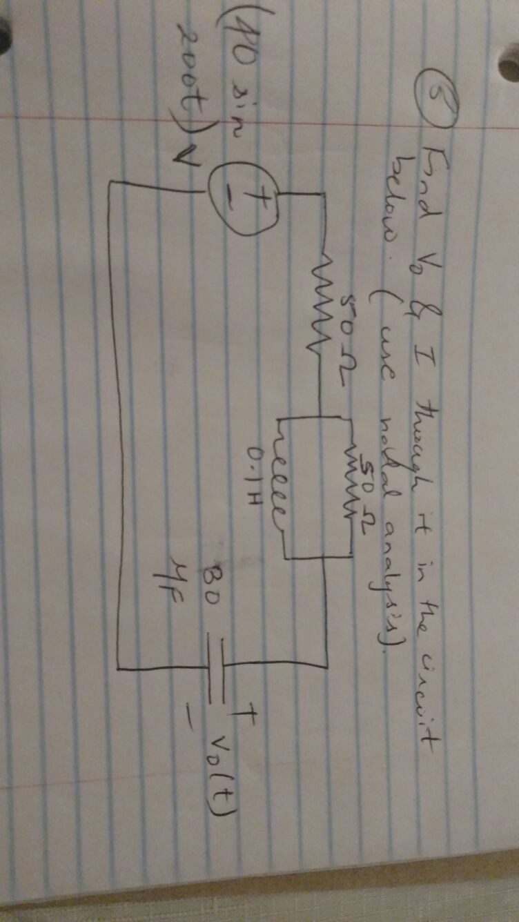 Solved Find V_0 & I through it in the circuit below. (Use | Chegg.com