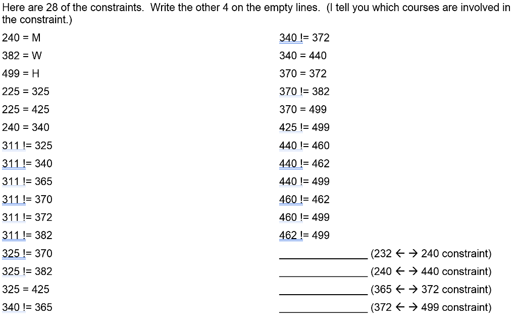 Here are 28 of the constraints. Write the other 4 on | Chegg.com
