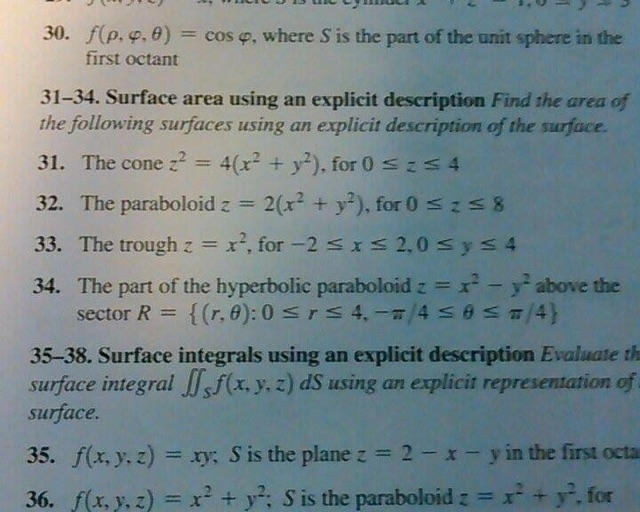 Solved Surface area using an explicit description Find the | Chegg.com