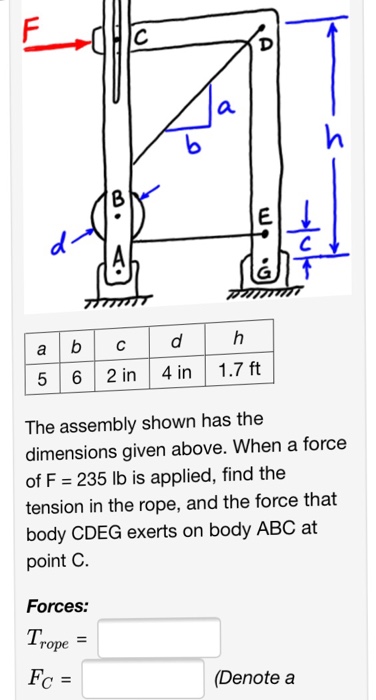 Solved The assembly shown has the dimensions given above. | Chegg.com