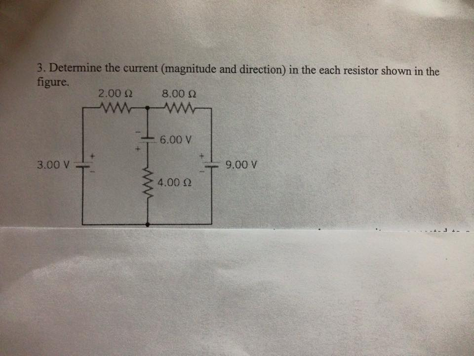 Solved Determine The Current Magnitude And Direction In