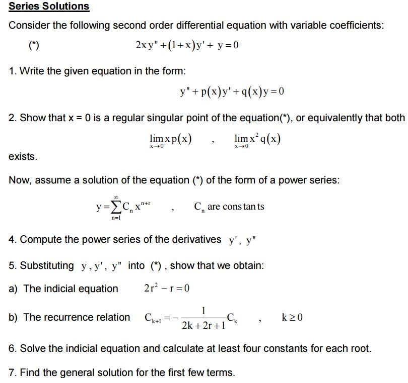 Solved Consider the following second order differential | Chegg.com