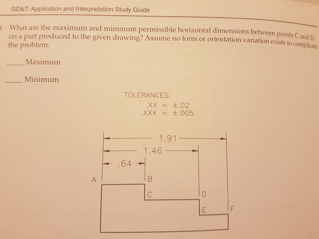 Solved What are the maximum and minimum permissible | Chegg.com