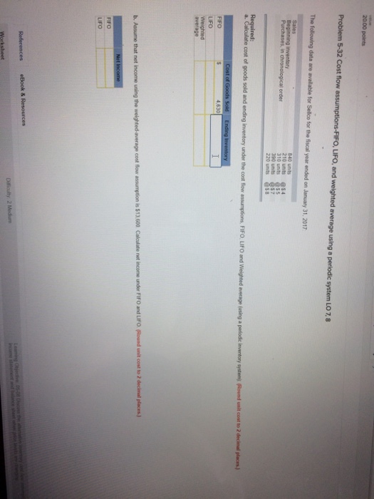 Solved Cost flow assumptions-FIFO, LIFO, and weighted | Chegg.com