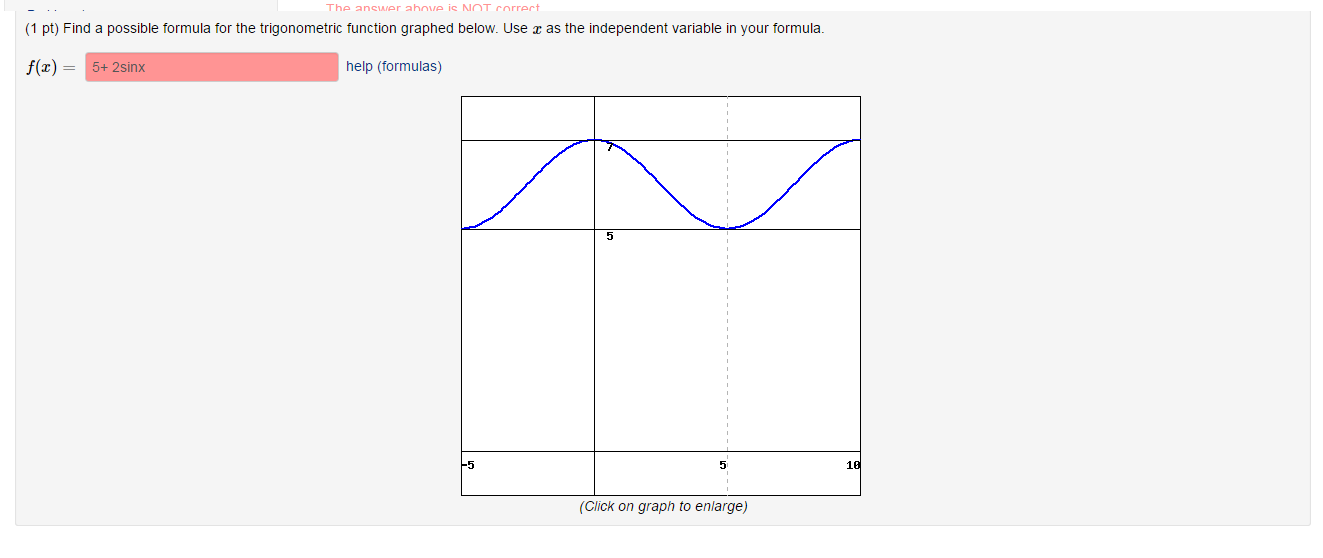 Solved Find a possible formula for the trigonometric | Chegg.com Solved Find a possible formula for the trigonometric | Chegg.com
