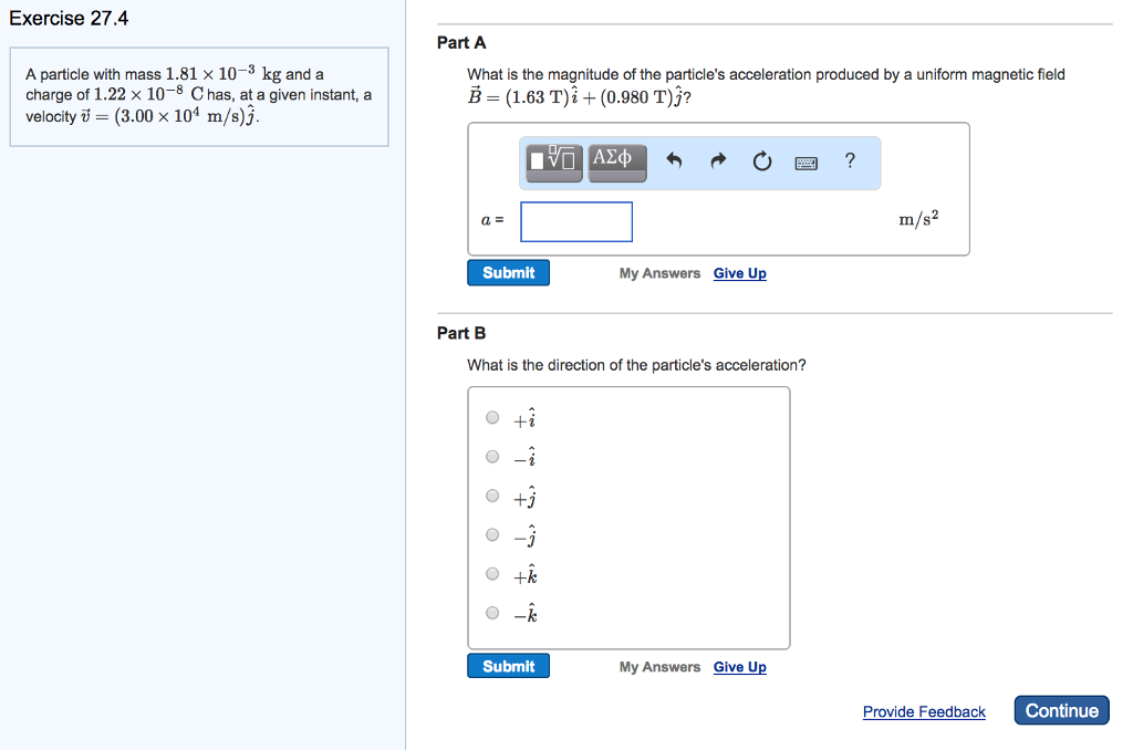Solved A particle with mass 1.81 times 10^-3 kg and a charge | Chegg.com