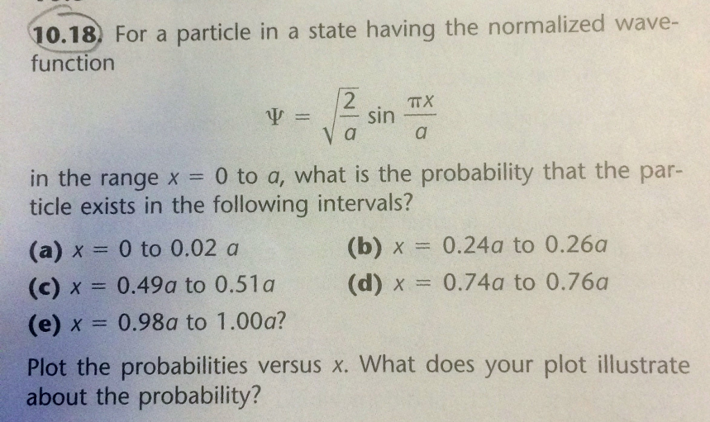 Solved For a particle in a state having the normalized | Chegg.com