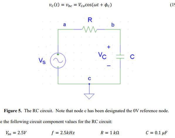 Solved Determine the following for the RC circuit in Figure | Chegg.com