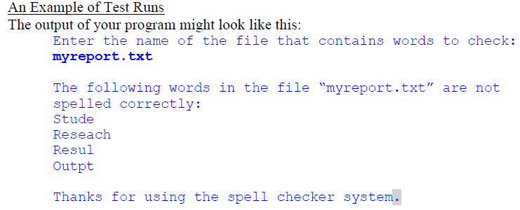 Solved Consider spell checking problem: A program reads a | Chegg.com