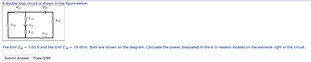 Solved A double loop circuit is shown in the figure below. | Chegg.com