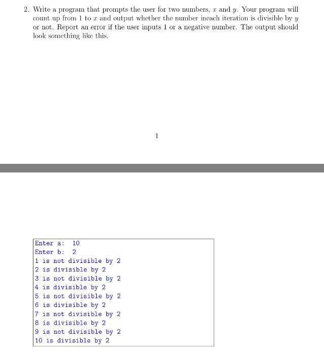 Solved 2. Write a program that prompts the user for two | Chegg.com
