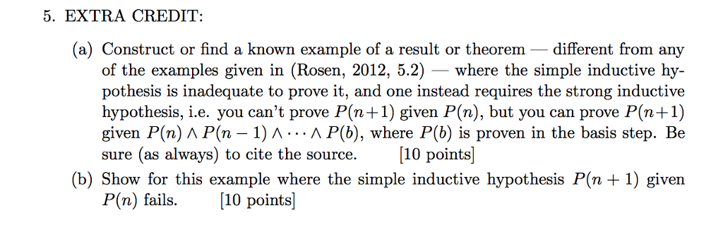 Solved 5. EXTRA CREDIT (a) Construct or find a known example | Chegg.com