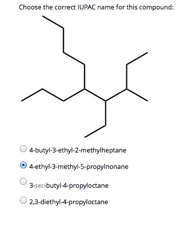 Solved Choose the correct IUPAC name for this compound: -me | Chegg.com