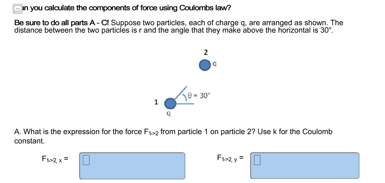 Solved an you calculate the components of force using | Chegg.com