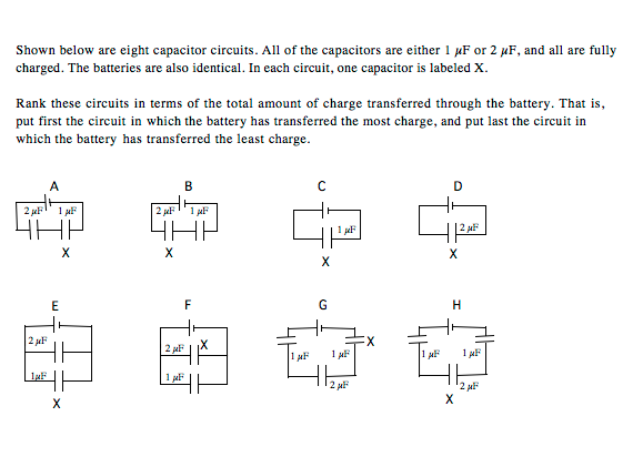 Solved Shown below are eight capacitor circuits. All of the | Chegg.com