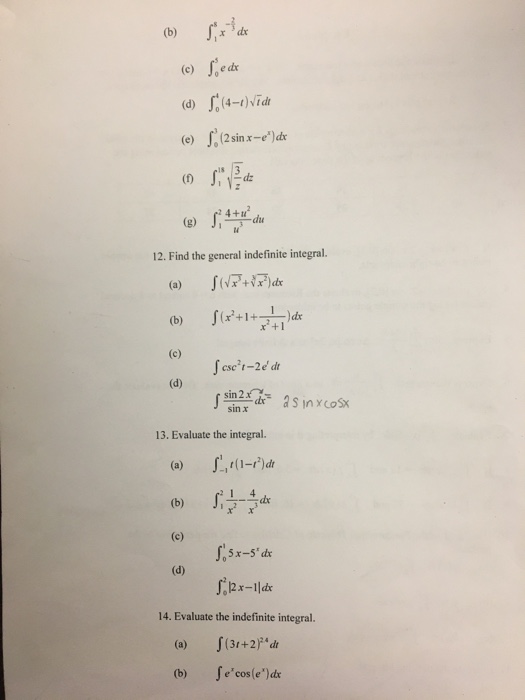 Solved Find the general indefinite integral. (a) integral | Chegg.com