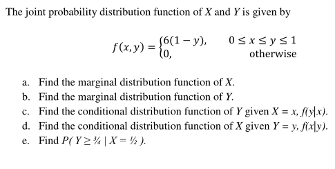 Solved The joint probability distribution function of X and | Chegg.com