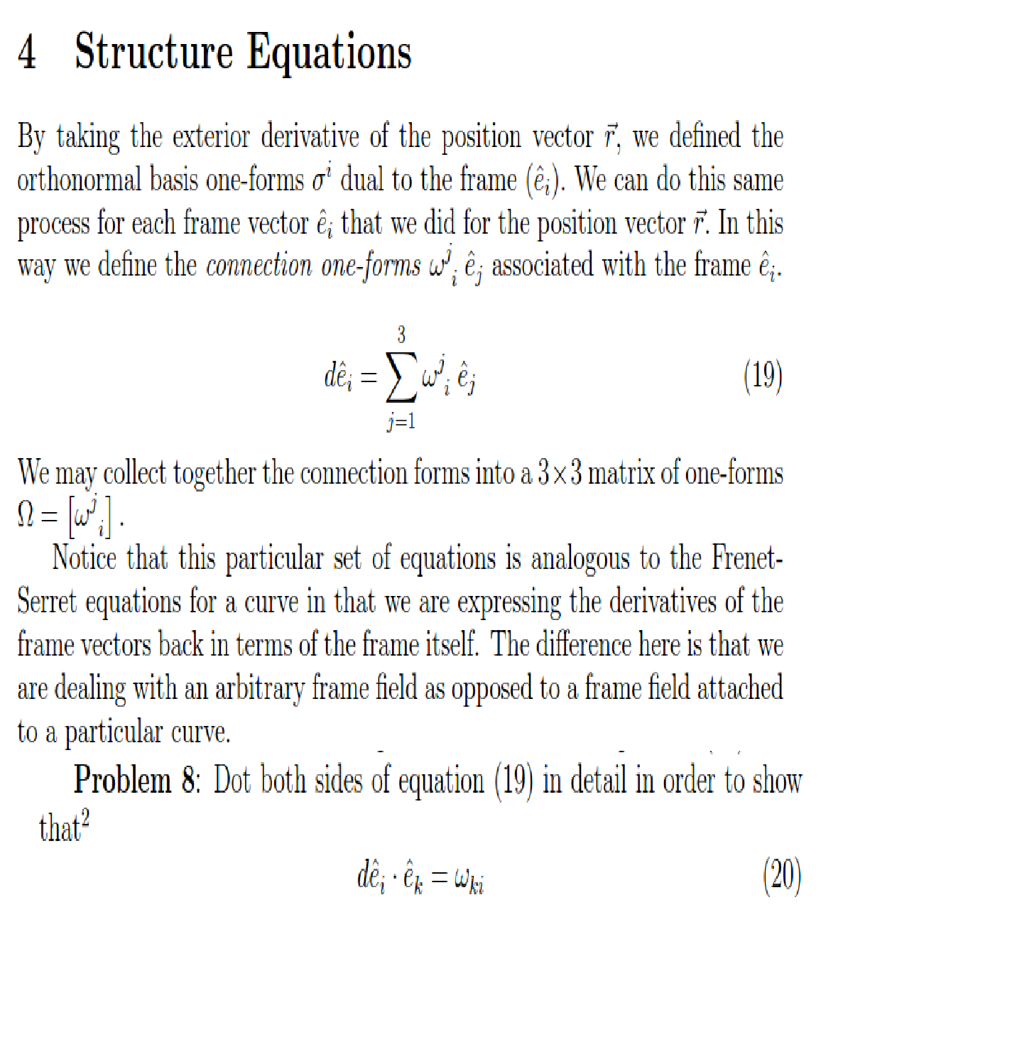 Solved By taking the exterior derivative of the position | Chegg.com