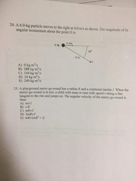 Solved: A 6.0-kg Particle Moves To The Right At 4.0 M/s As... | Chegg.com