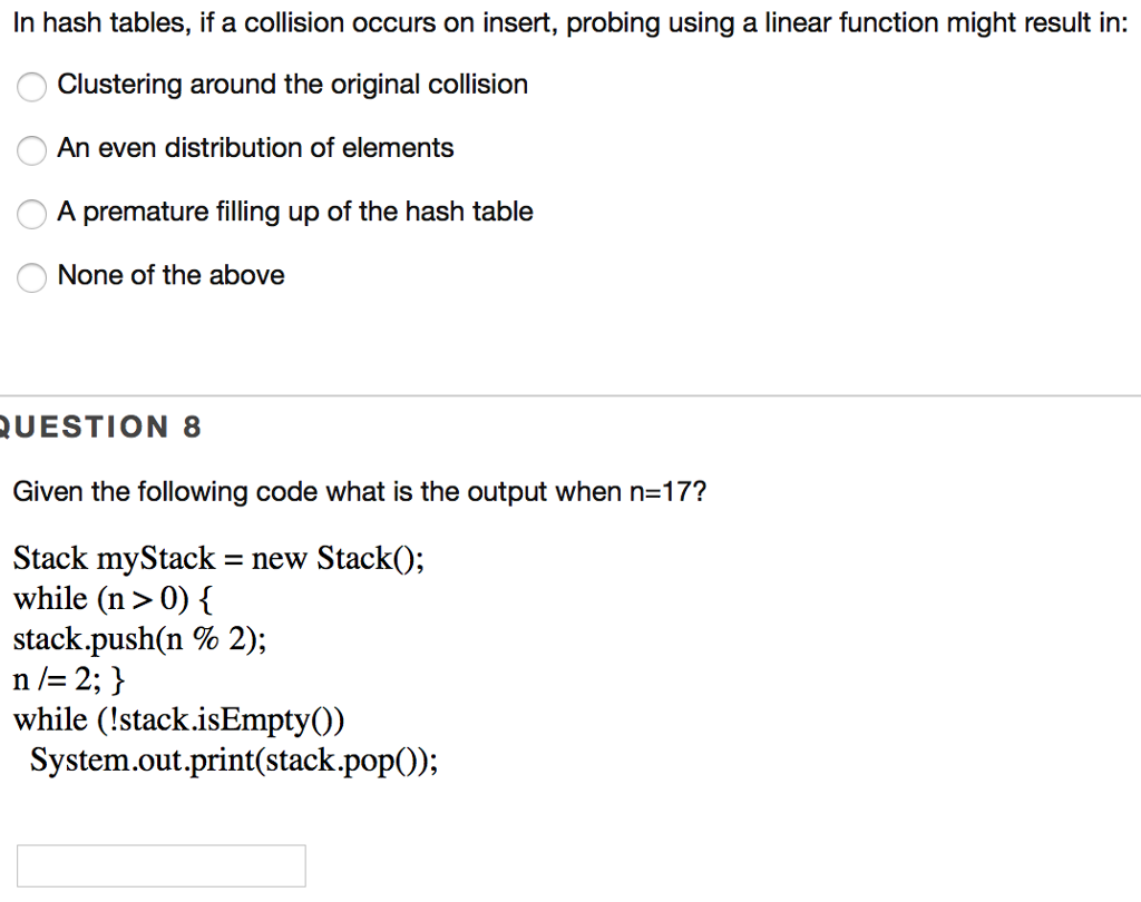 Solved In Hash Tables If A Collision Occurs On Insert 4545