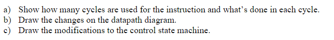 instruction below pushes register t0 on the stack. | Chegg.com