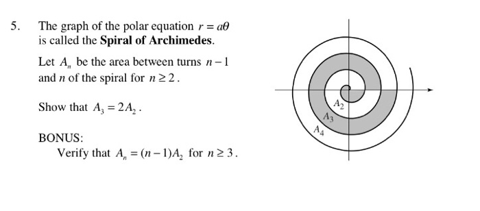 Solved The graph of the polar equation r = a theta is called | Chegg.com