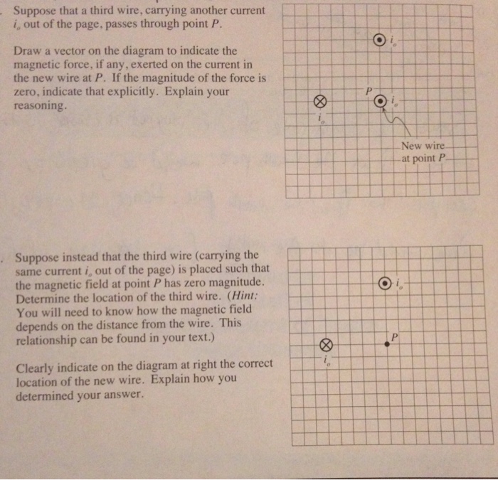 2) Suppose that a third wire, carrying a current i_o | Chegg.com