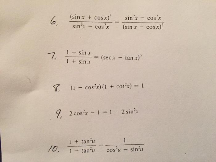 Solved sin X Cos X 2 sin 2x Cos 2x Sin2x Cos 2 Chegg
