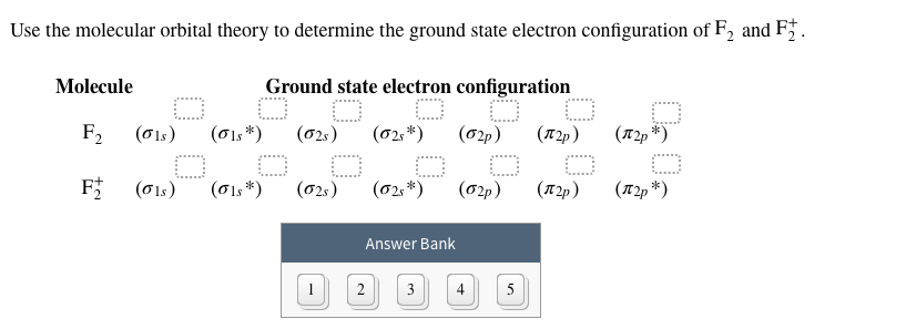 Solved Use The Molecular Orbital Theory To Determine The