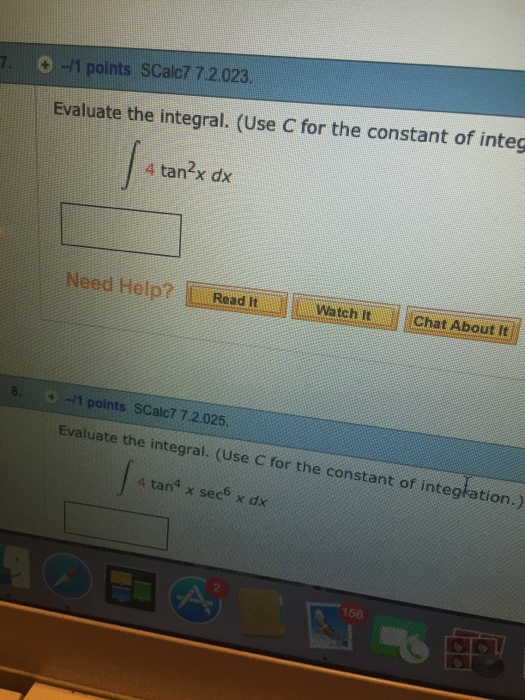 Solved Evaluate the integral. (Use C for the constant of | Chegg.com