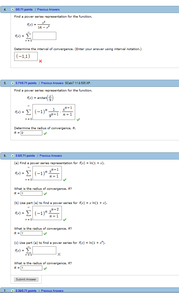 Solved Determine the interval of convergence. (Enter your | Chegg.com