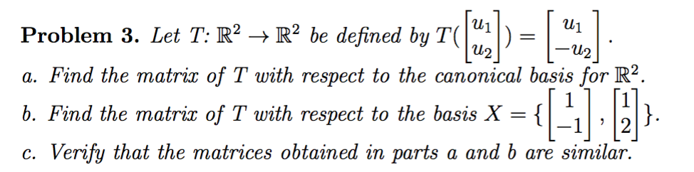 Solved Let T: R^2 rightarrow R^2 be defined by T([u_1 u_2]) | Chegg.com