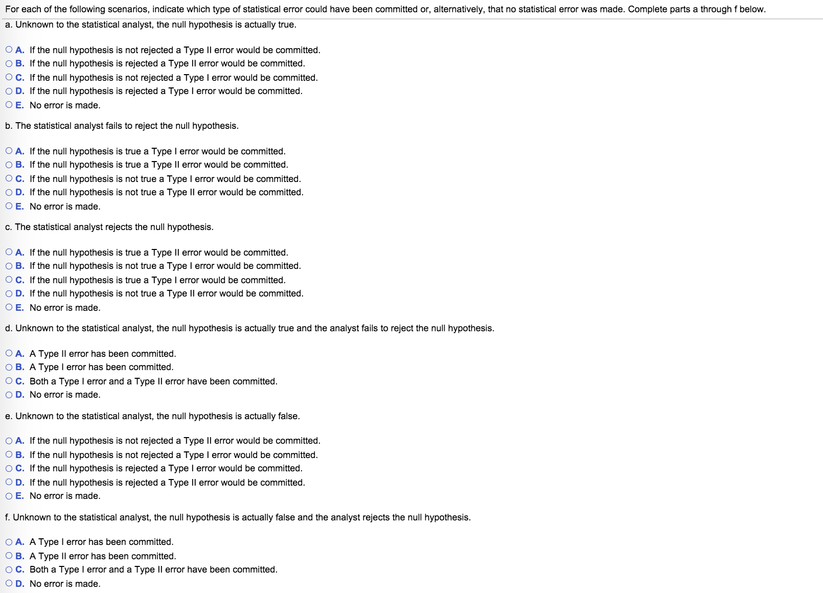 Solved For each of the following scenarios, indicate which | Chegg.com