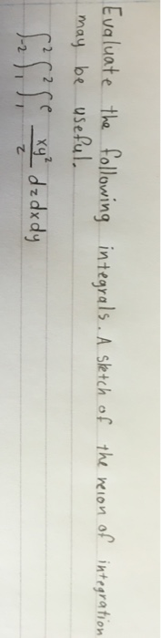 Solved Evaluate the following integrals. A stetch of the | Chegg.com