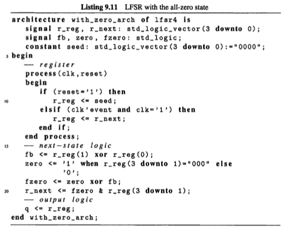 9.5 Revise the design of the 4-bit LFSR in Section | Chegg.com