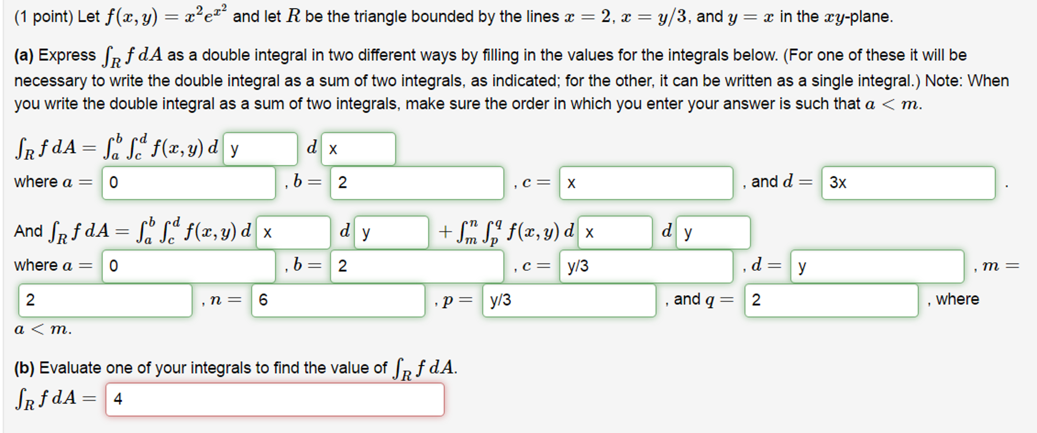 Solved Let F x y x2ex2f x y x 2e x 2 And Let R Be The Chegg