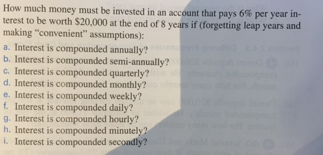 Solved How much money must be invested in an account that | Chegg.com