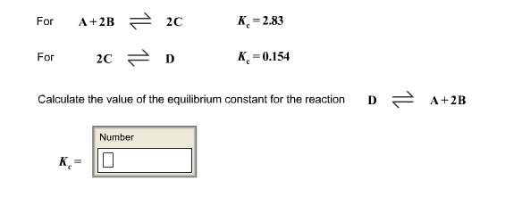 Solved Calculate the value of the equilibrium constant for | Chegg.com
